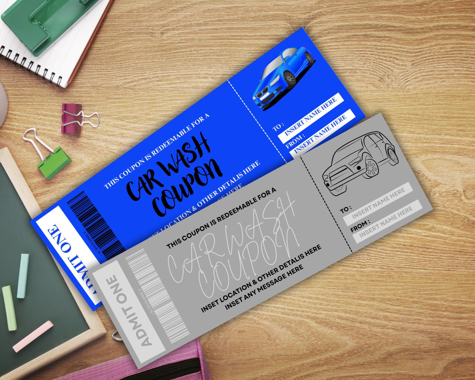 Car Wash Coupon Template Editable Voucher Design, Printable Gift ...