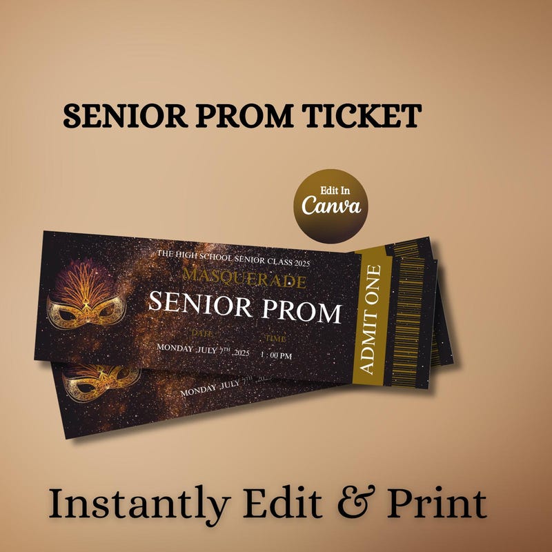 Prom Ticket - Etsy