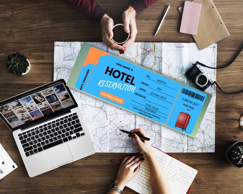 Custom Hotel Reservation Ticket, Surprise Trip Gift (printable) - Etsy