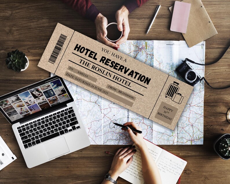 Hotel Reservation Ticket, Travel Voucher Gift, Hotel Booking Pass ...