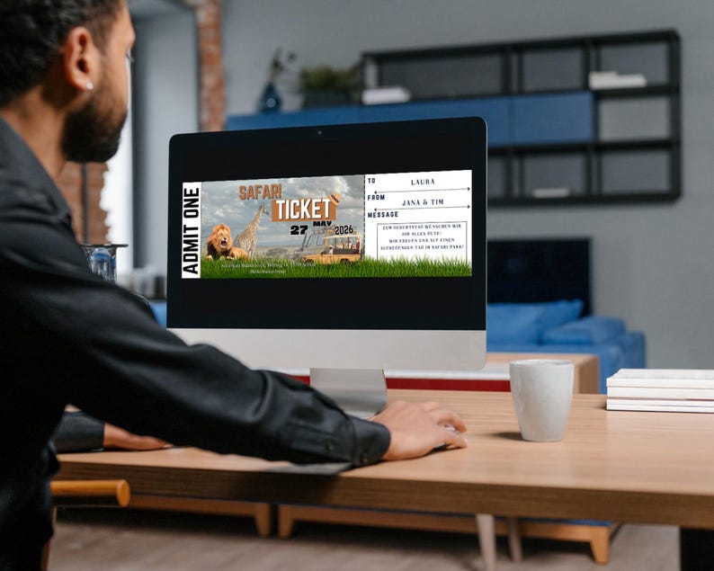 Printable Surprise Zoo/safari Ticket: Editable Trip Reveal (canva ...