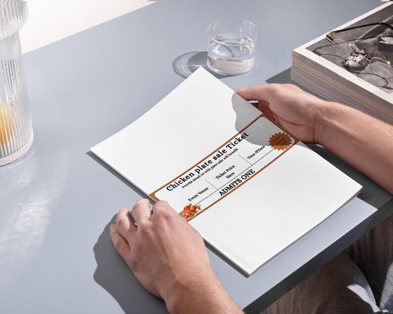 Editable Chicken Plate Sale Ticket, Fundraiser Event (printable PDF) - Etsy