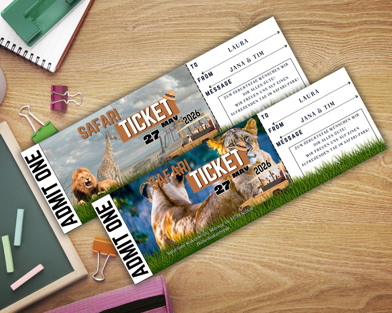 Printable Surprise Zoo/safari Ticket: Editable Trip Reveal (canva ...
