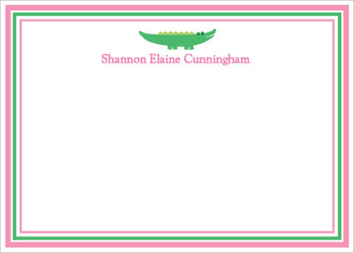 Later Gator Return Address Label Stickers Alligator Pink - Etsy