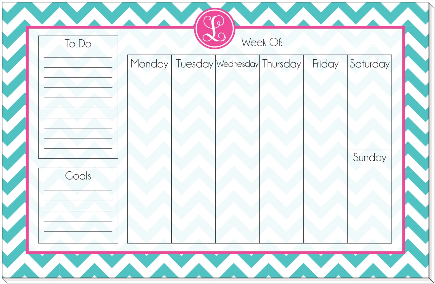 Calendar Note Pad or Desk Planner - Design Your Own - Etsy