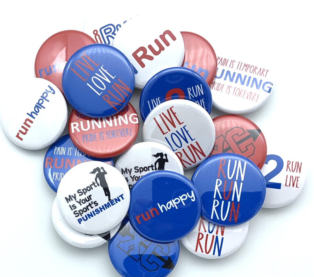 Red White and Blue Cross Country Runner Pins Set of 20. Great XC Team ...