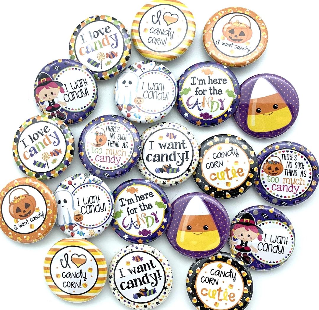 Halloween Candy Buttons - Trick or Treat Party Favors - Pack of 20 - Etsy