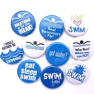 Swimmer Pins TEN (10) Pack. Swim Meet Award or Swimming Gift Idea ...
