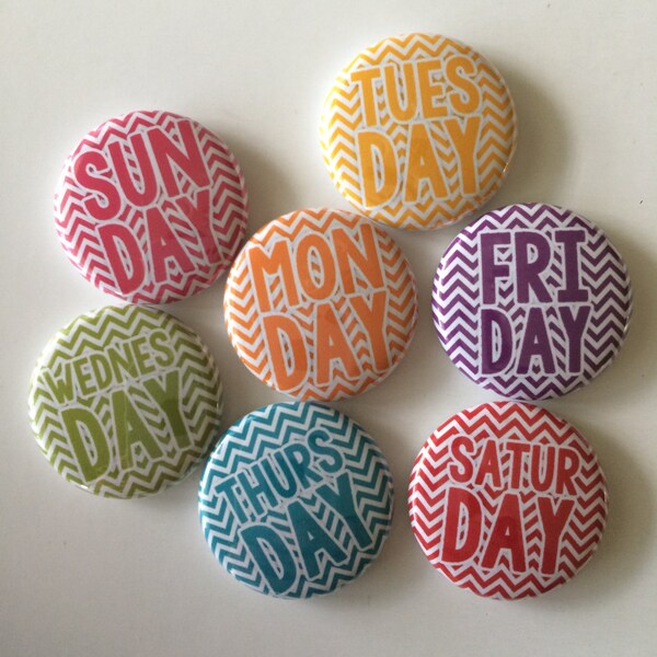 Day of the Week Magnets - Etsy