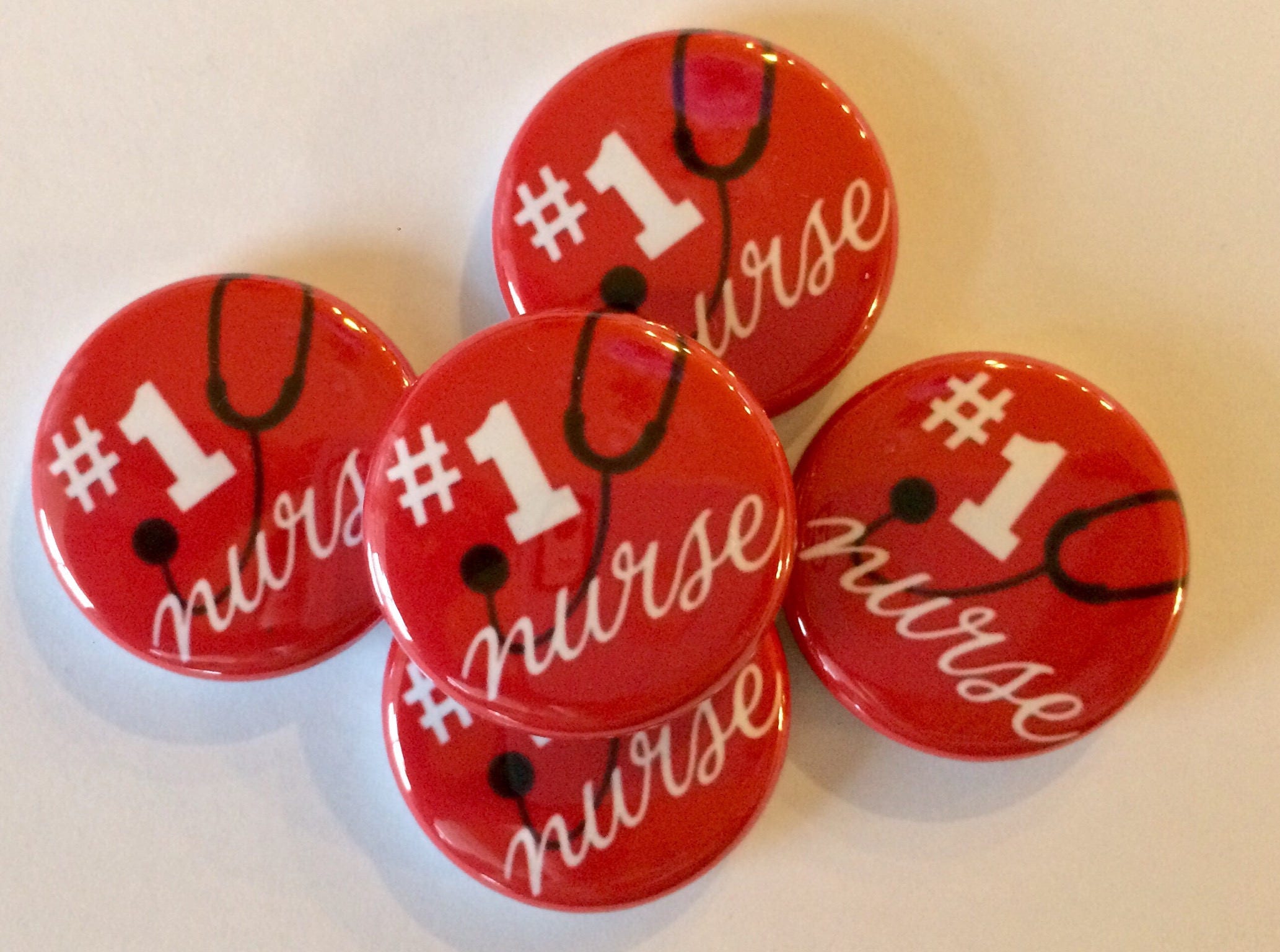 Set of 20 I Love Nursing Nurse Week Theme Set of 20 Buttons. 1" or 1.25 ...