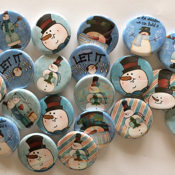 Button Snowman - Etsy