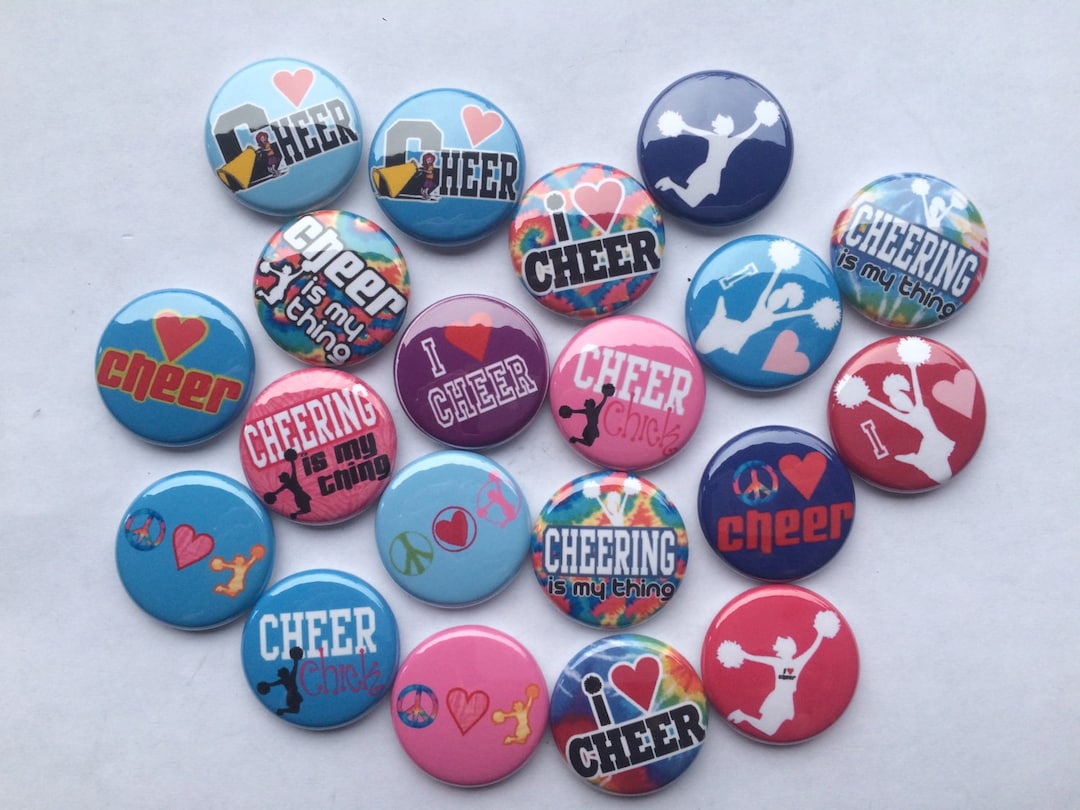 Cheerleading Cheerleader (20 Pack) Buttons Choose 1", 1.25" or 1.5" Pin ...