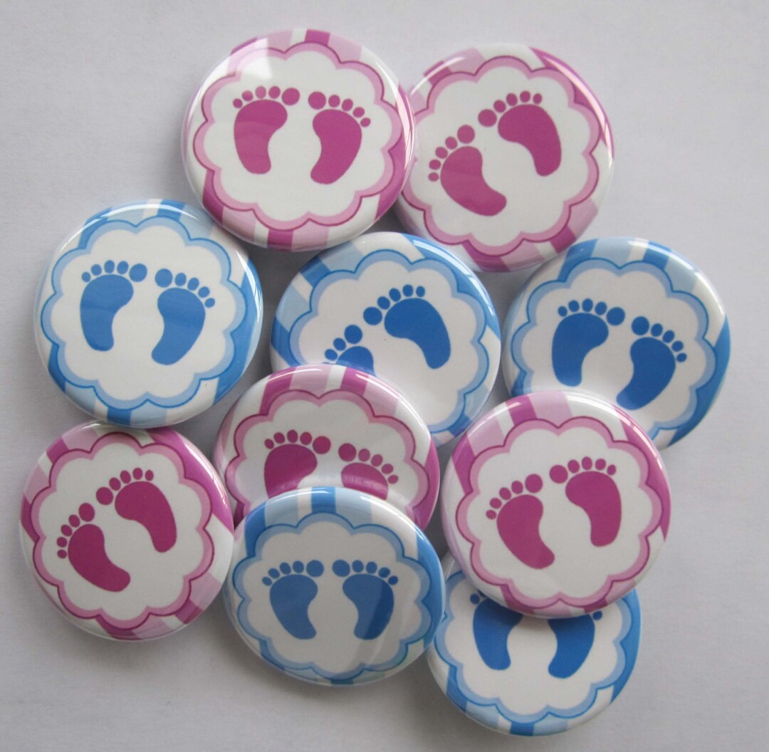 Gender Reveal Party Set of 20 Gender Reveal 1.25 Inch Buttons Pinback ...