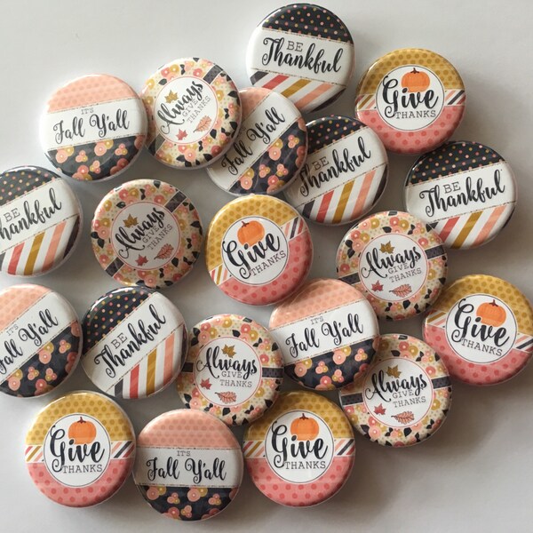 Thanksgiving Buttons - Etsy