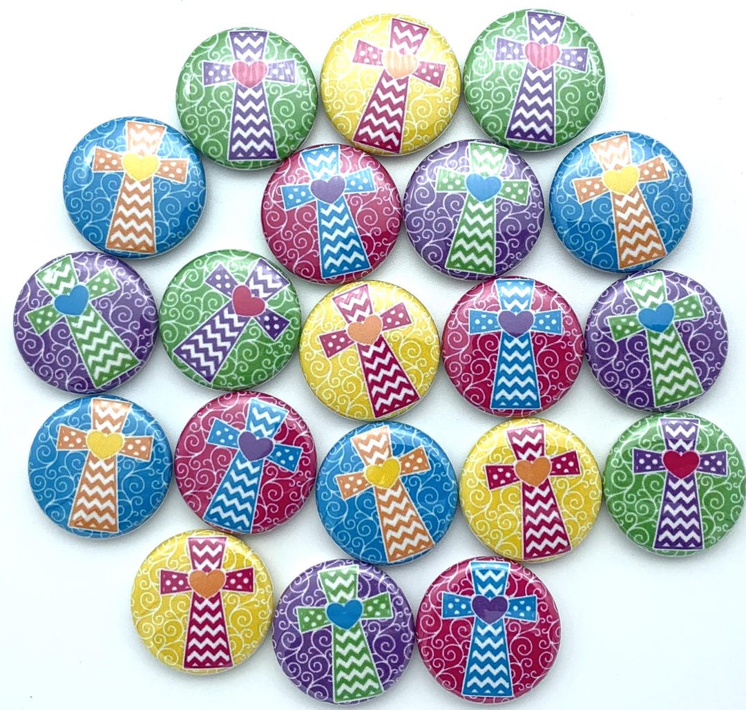 TWENTY Cross Buttons / Various Backs and Sizes / Great Gift or Stocking ...