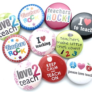 Back to School Teacher Pins TEN (10) Pack. Teacher Appreciation Gift ...