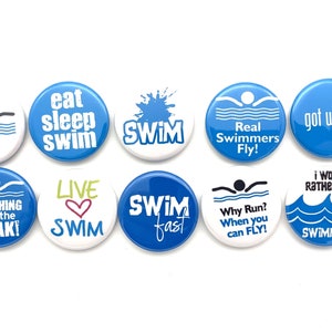 Swimmer Pins TEN (10) Pack. Swim Meet Award or Swimming Gift Idea ...