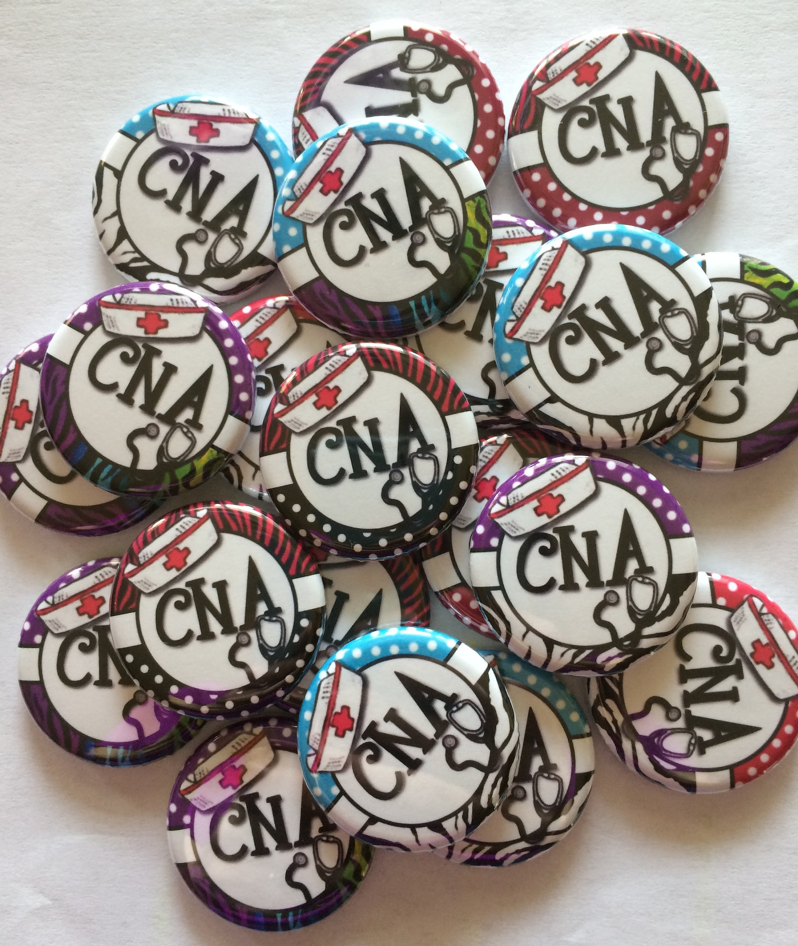 CNA Certified Nursing Assistant Theme Set of 20 Buttons. - Etsy