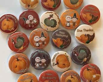 Thanksgiving Buttons - Etsy