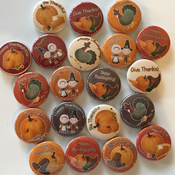 Thanksgiving Buttons - Etsy