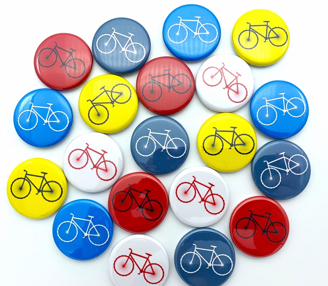 Bicycle Cycling Buttons (20 Pack) Bike Party Favors 1" 1.25" 1.5" 1.75 ...