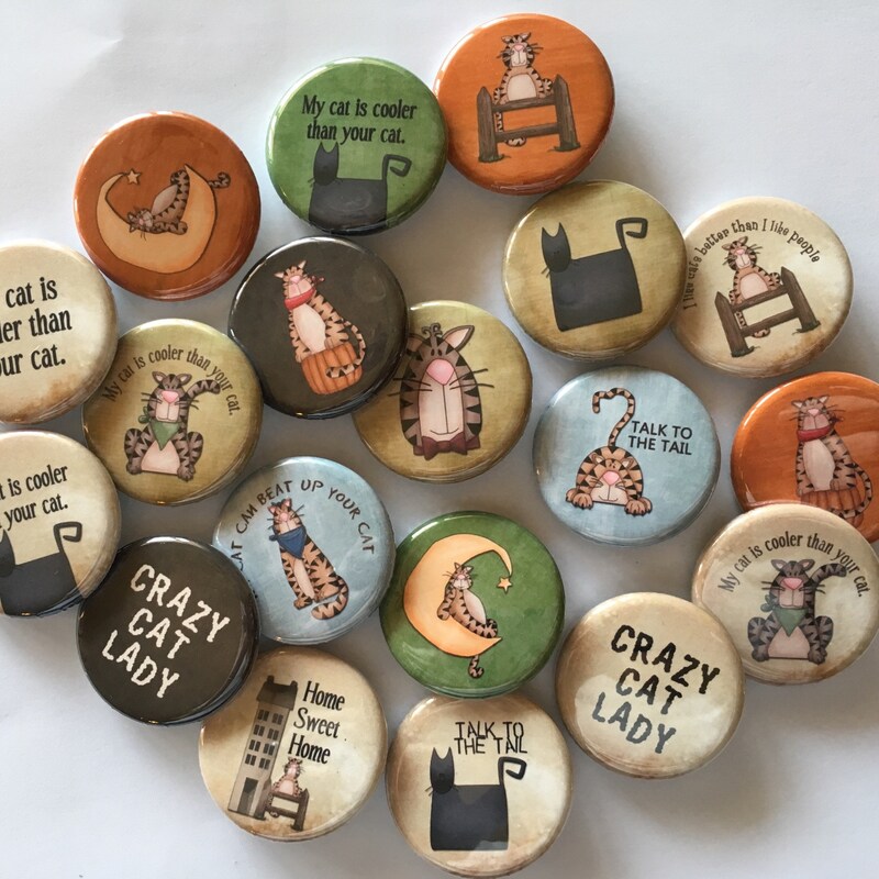 Cat Buttons - Etsy