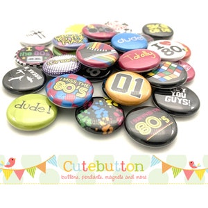 1980's Love the 80'set of 30 1 Inch 1.25 Inch or 1.5 Inch I Love the 80 ...