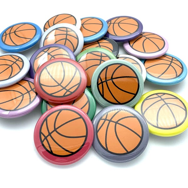 Basketball Buttons - Etsy