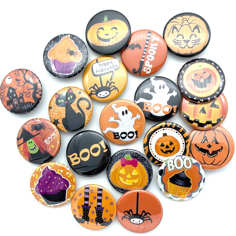 Halloween Buttons - Etsy