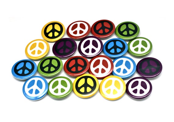 Peace Sign Gift Set of 20 Buttons Pinback Flatback Hollowback - Etsy