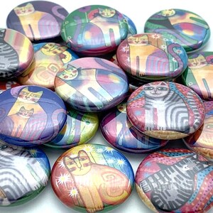 Colorful Cat TWENTY Pack of Buttons / Great for Cat Lover Gift / Party ...