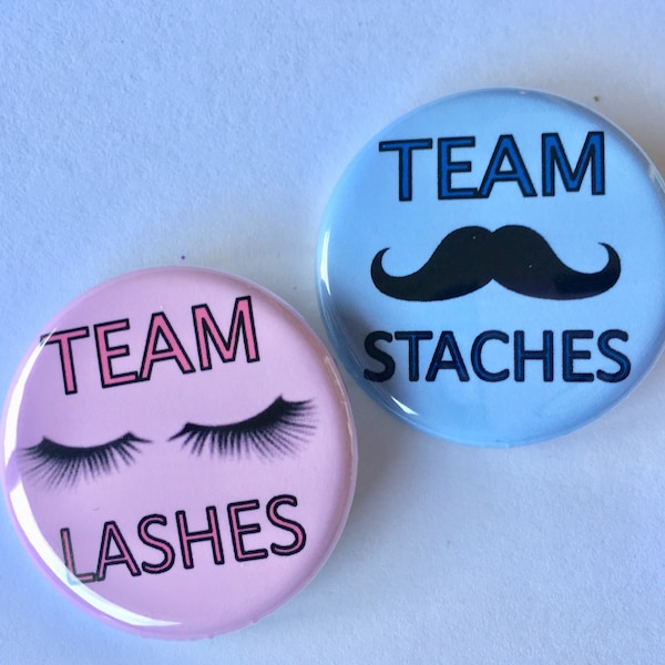 Staches or Lashes Gender Reveal - Etsy