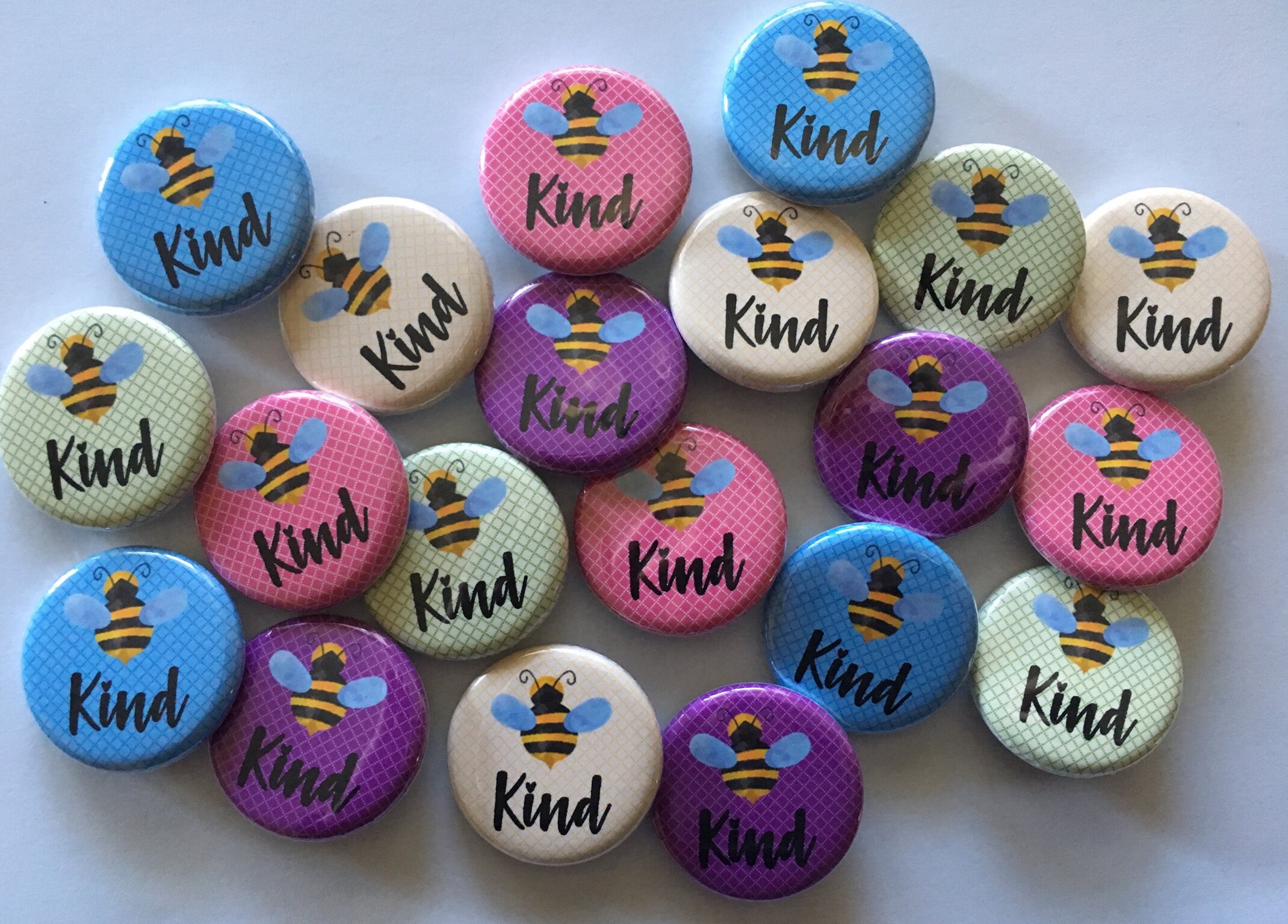 Be Kind Bee Themed 20 Pack Party Favor Buttons 1 or - Etsy