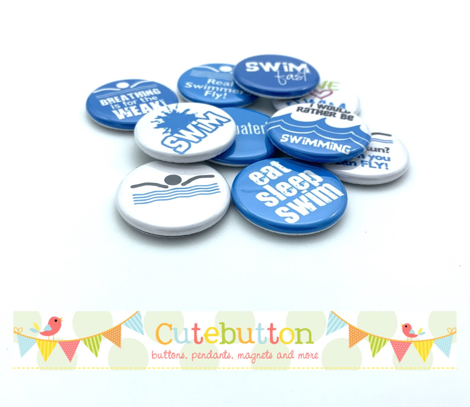Swimmer Pins TEN (10) Pack. Swim Meet Award or Swimming Gift Idea ...