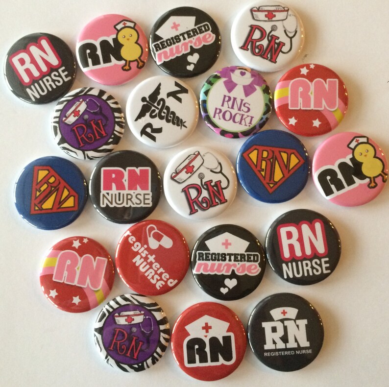 Registered Nurse Rn Nursing and Nurse Theme Set of 20 Buttons. - Etsy