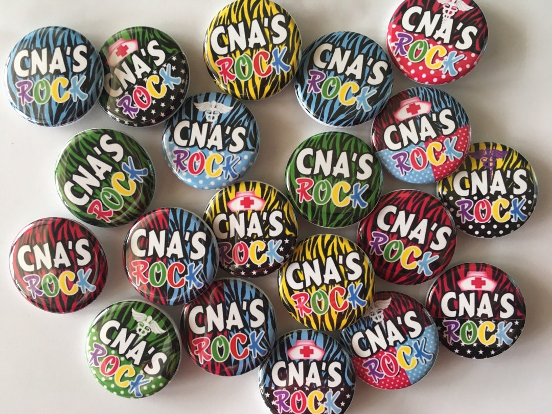 CNA Certified Nursing Assistant Theme Set of 20 Buttons. 1" 1.25" or 1. ...