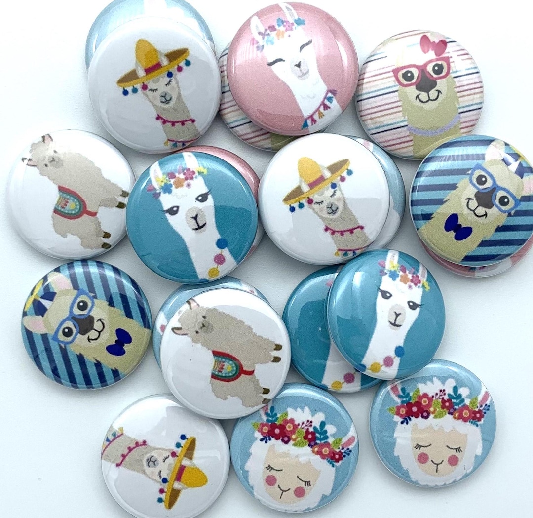 Llama Buttons TWENTY Pack. Great Party Favor or Gift. Perfect Stocking ...