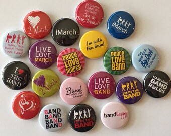 Marching Band Set of 10 Buttons 1 or 1.5 Pin Back - Etsy