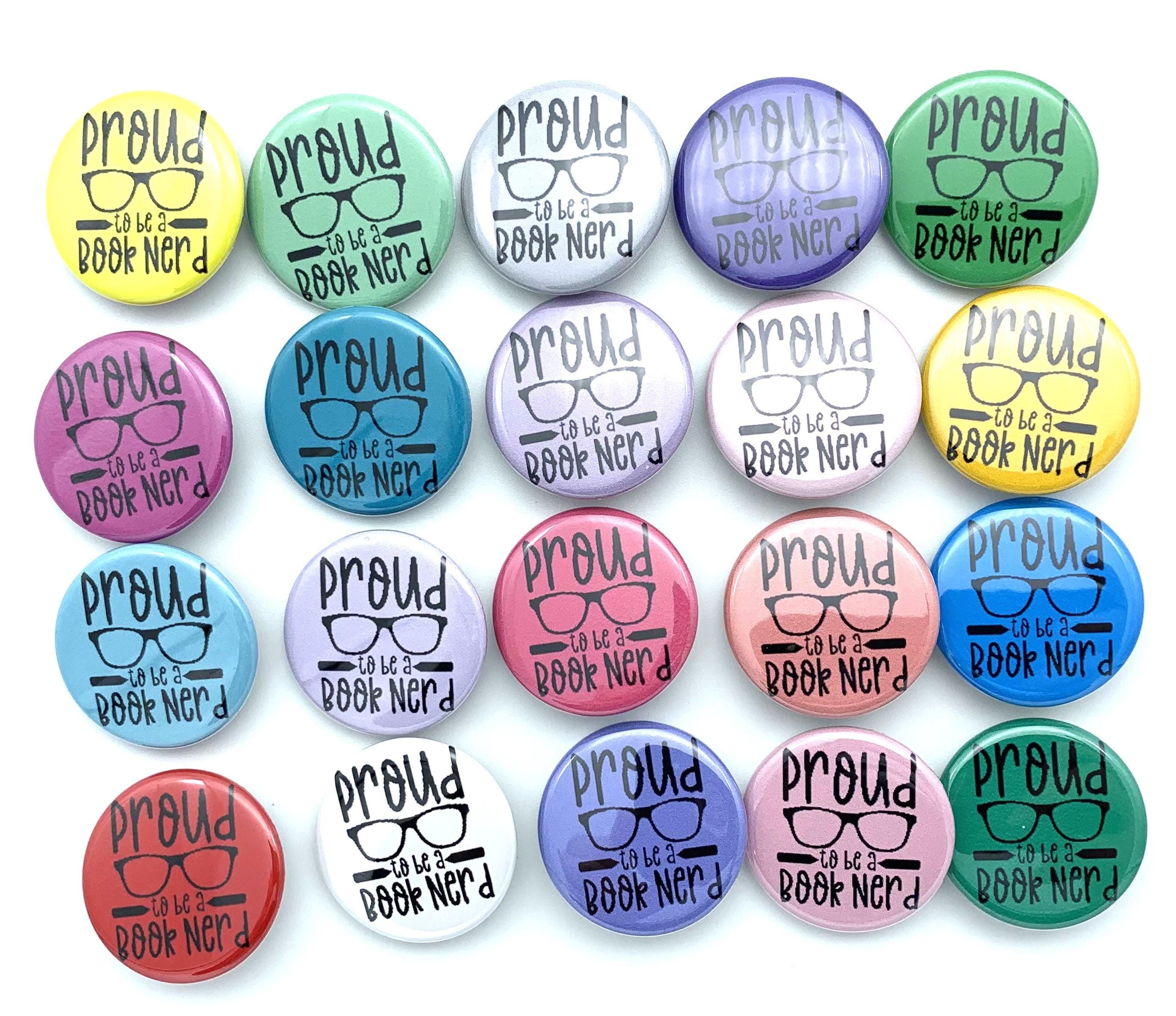 TWENTY Book Nerd Reading Themed Pins Book Club Various Sizes and Back ...