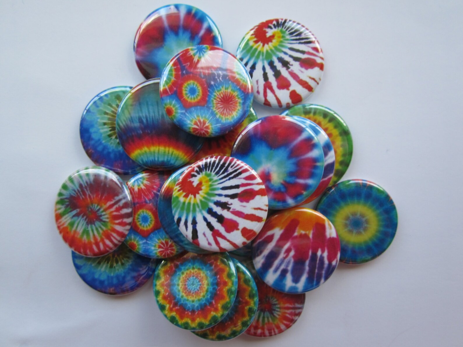 Tie Dye Button Gift Set of 20. Choose From 1 - Etsy