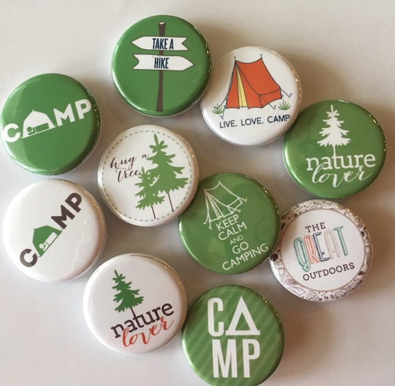 Camping Buttons 10 Pack Choose 1 1.25 or - Etsy
