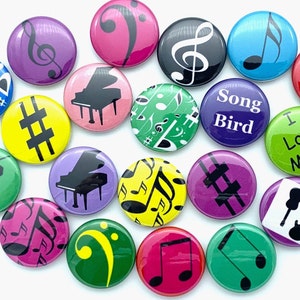 Music Note Buttons (set of 20) Piano or Guitar Student Prize or Gift ...