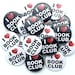 TEN (ten) Reading Book Lover Button Set. Choose From Multiple Sizes and ...