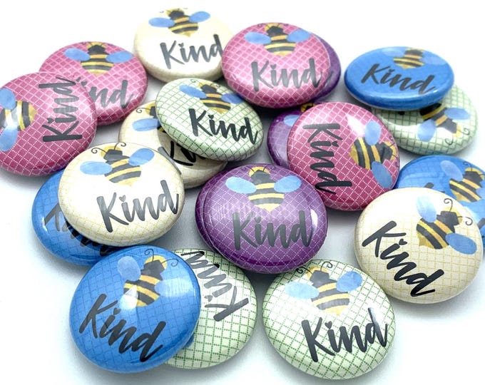SUPER KINDNESS BUTTONS Set of 24 Be Kind Flair Pin Badge Magnet Kids ...