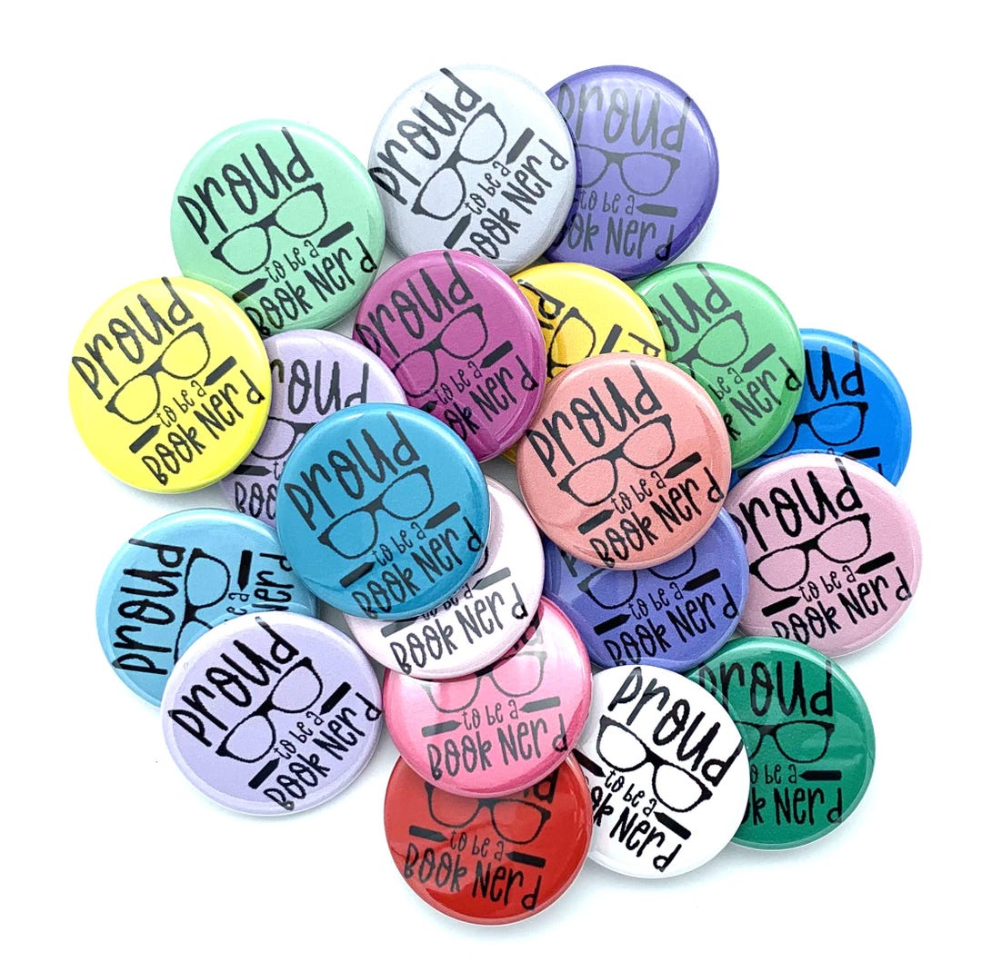 TWENTY Book Nerd Reading Themed Pins Book Club Various Sizes and Back ...