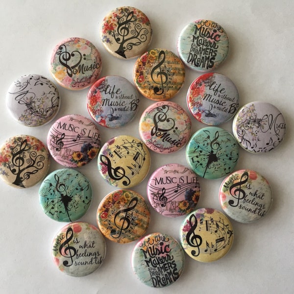 Music Buttons - Etsy