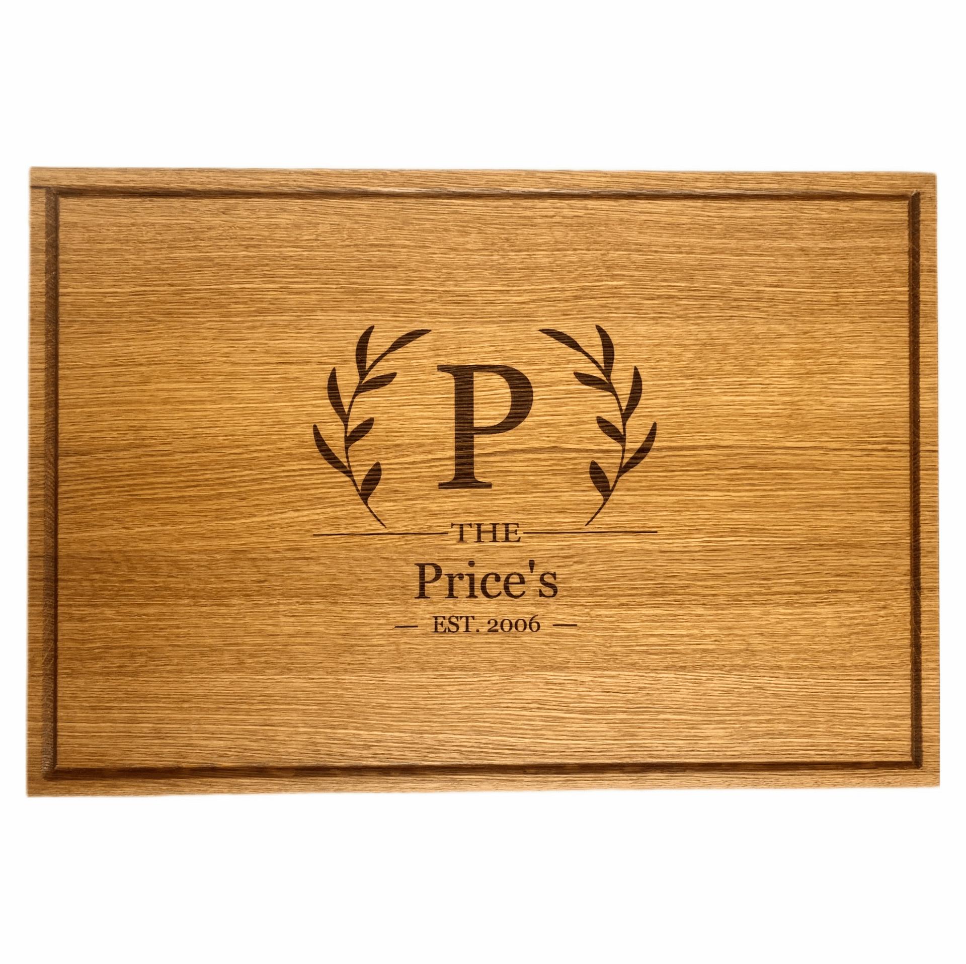 Custom Bread Board With Family Monogram - Etsy