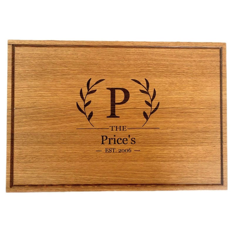 Custom Bread Board With Family Monogram - Etsy