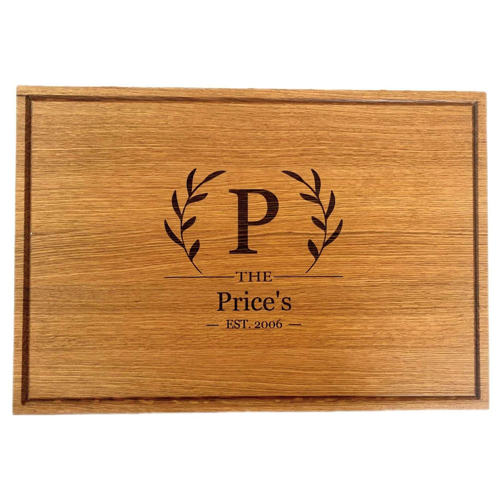Custom Bread Board With Family Monogram - Etsy