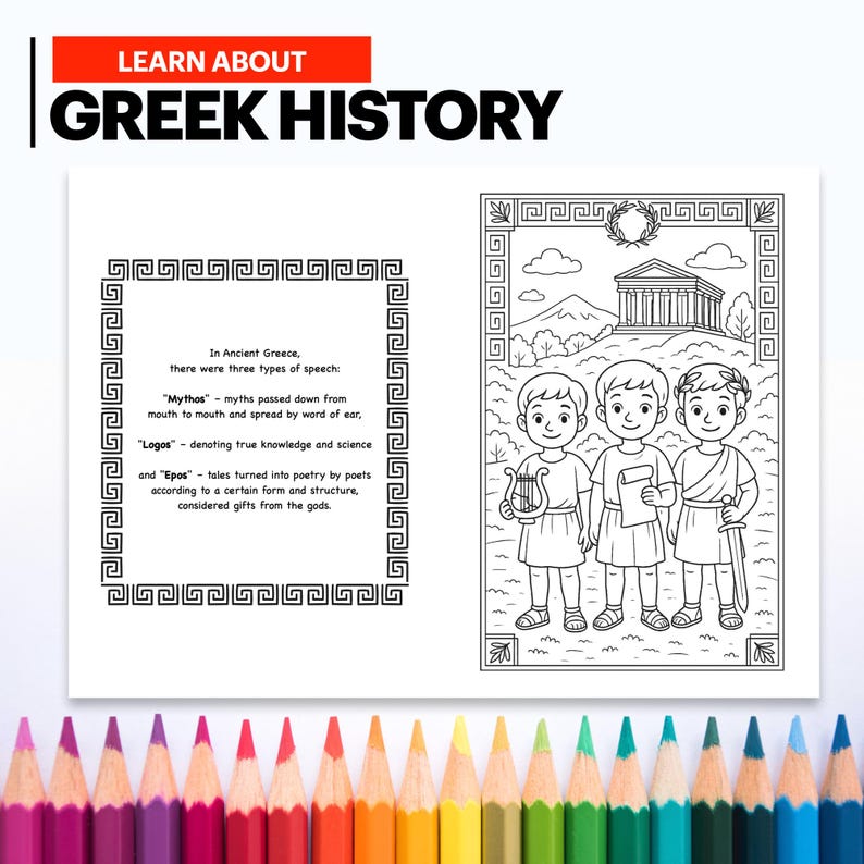 Greek Mythology Coloring Book for Kids: Olympian Gods & Goddesses ...